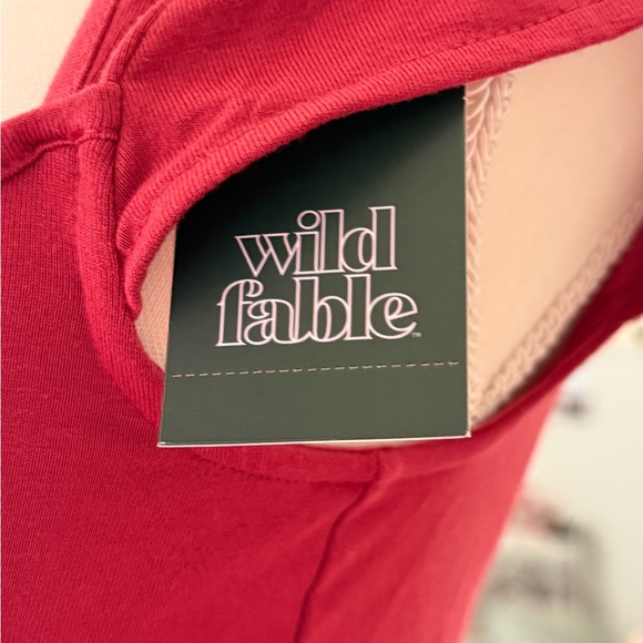 wild fable | Tops | Wild Fable Red Fitted Cap Sleeve Blouse | Poshmark